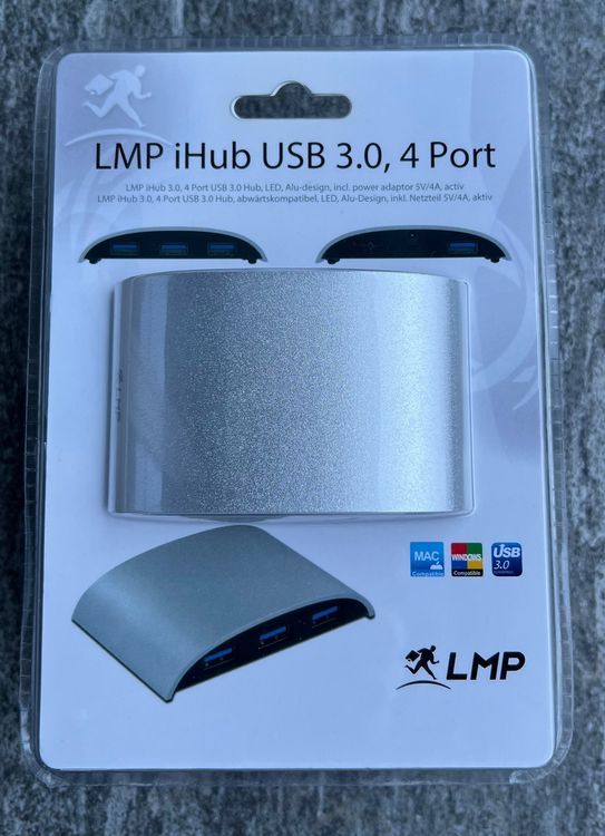 LMP iHub 3.0, 4 Port USB 3.0 Hub, Alu-Design, neu OVP (Neu und ...