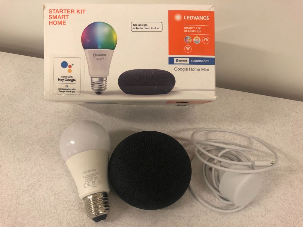 Ledvance SMART + LED Bulb inkl. Google Home Mini Black (Gebraucht) in ...