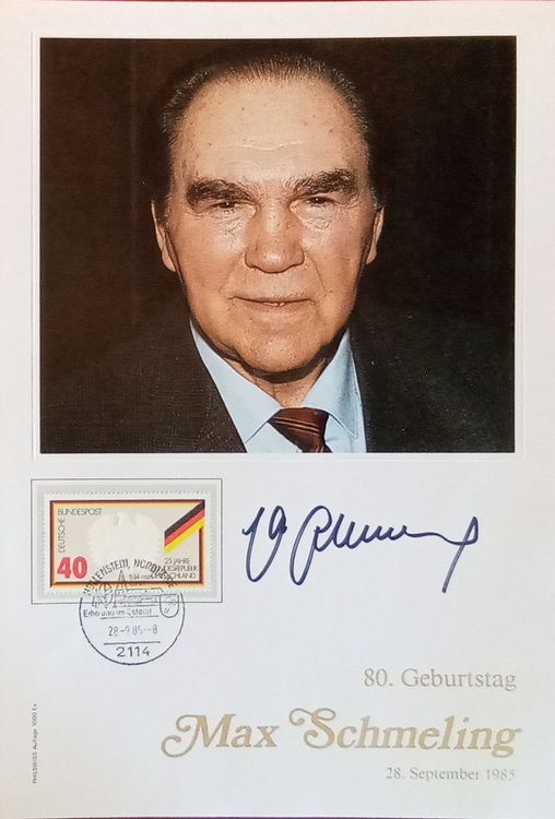 Max Schmeling 1905-2005 Autogramm Sammelkarte 18x26cm | Kaufen auf Ricardo