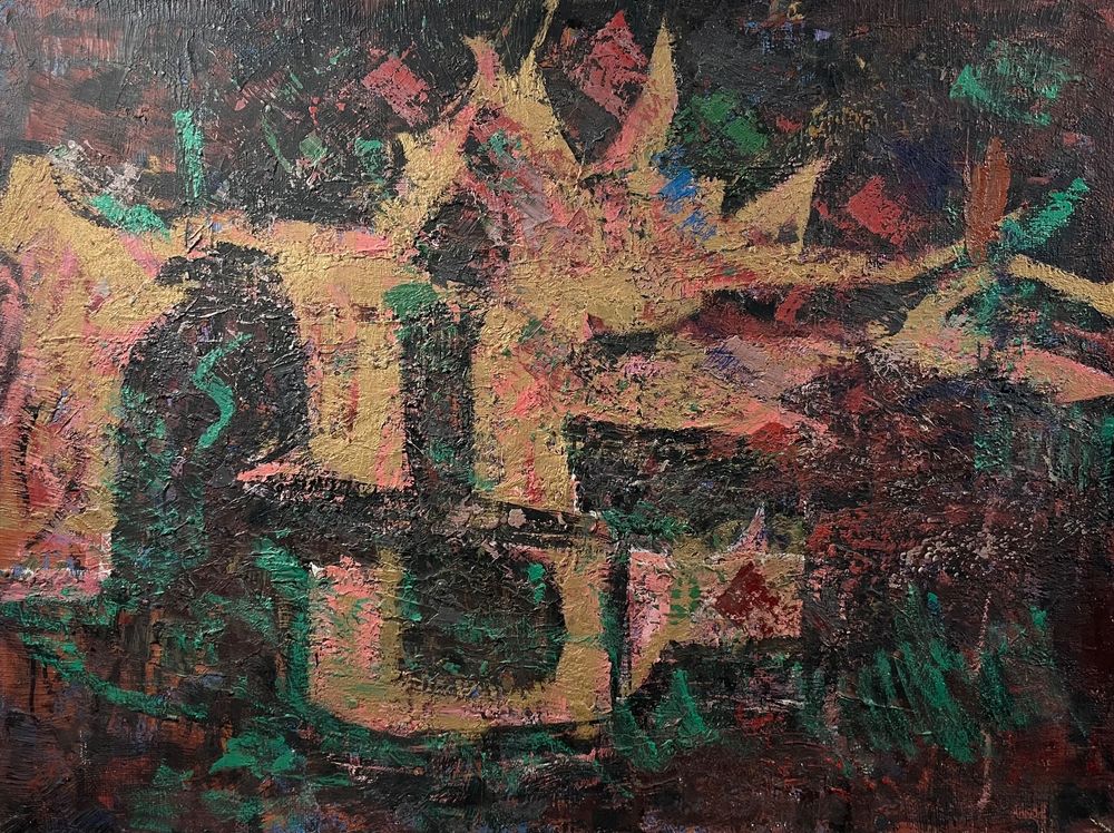 Andre Brechet (1921-1993) Gemälde grosses Gemälde (Gebraucht) in Root für CHF 65 – mit Lieferung ...