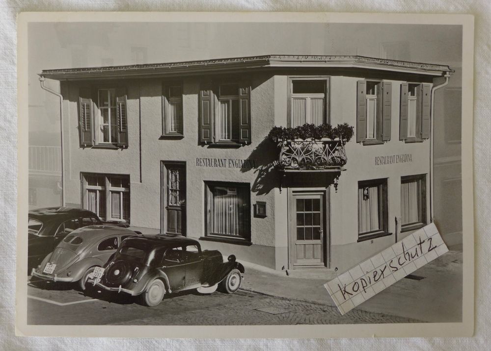 AK ST. MORITZ GR, Restaurant Engiadina, Oldtimer (Gebraucht) in Wallisellen für CHF 9 – mit ...