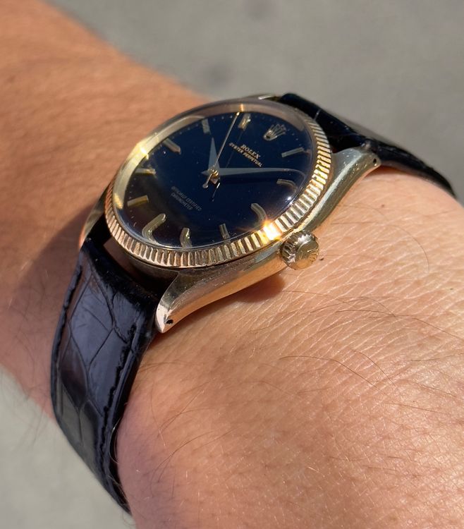 Rolex 6567 Gold Black Gilt Dial Homme - Herren | Kaufen auf Ricardo