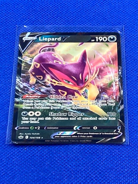 Pokemon Chilling Reign Liepard V 104 / 198 EN | Kaufen auf Ricardo