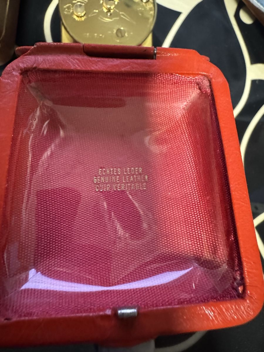 Vintage SWIZA Swiss Made Travel Alarm Clock, Red Leather (Defekt) in ...