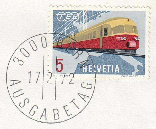 125 Jahre Schweizer Eisenbahnen, falsches FDC am 17.2.1972 (Gebraucht) in Spreitenbach für CHF ...