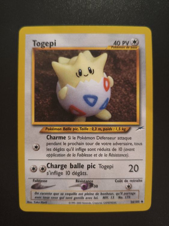 RARE: Pokémon Neo Destiny (2002): Togepi 56/105 FR (D'occasion) à ...
