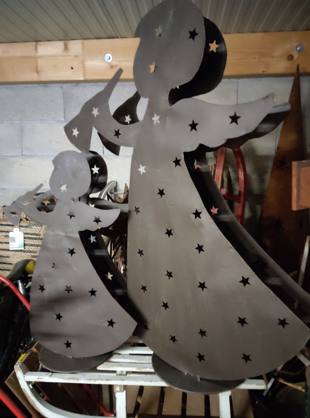 Duo ange, rost metal, statue (Gebraucht) in Vicques für CHF 120 – nur ...