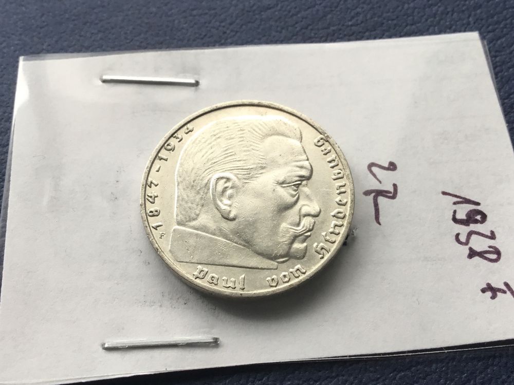 2 Reichmark 1938 F. VZ ++ selten Jahrelang (Gebraucht) in St. Margrethen SG für CHF 25 – mit ...