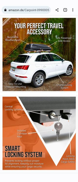 Dachbox Camtek 431 universal Halterung (Gebraucht) in Liebefeld für CHF ...