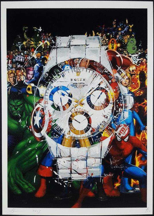 Death NYC Ltd Graffiti Pop Art Druck " Marvel Rolex Daytona | Acheter ...