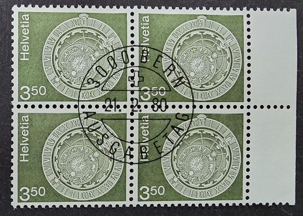 Z 613 Astronomische Uhr, Bern/Viererblock ET ** (1980) (Neu (gemäss Beschreibung)) in Hittnau ...