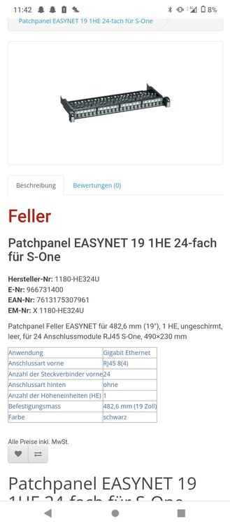 Patch Panel 24 Electro Schneider 3 Paket | Kaufen auf Ricardo