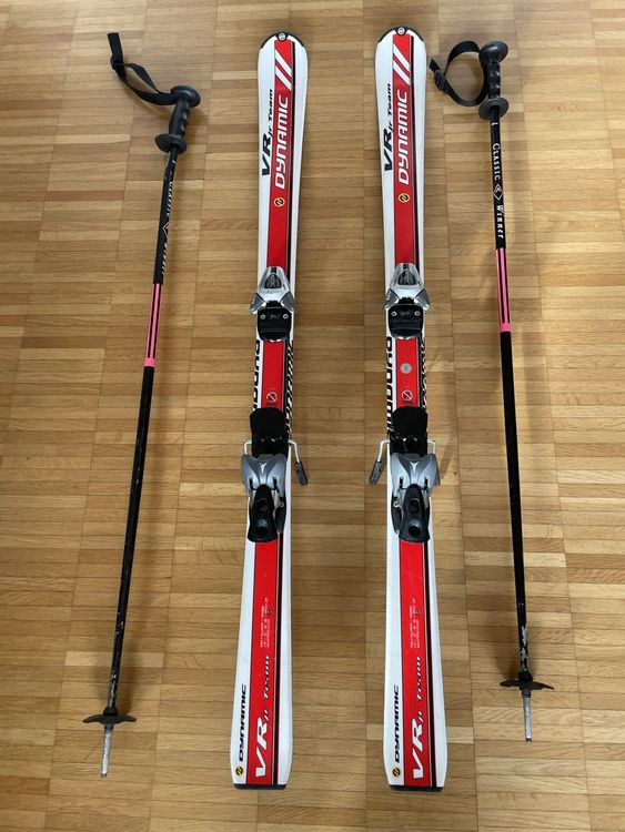 SKI set - Dynamic VR Jr Team- 140 cm + Bindung und Stöcke (Gebraucht ...