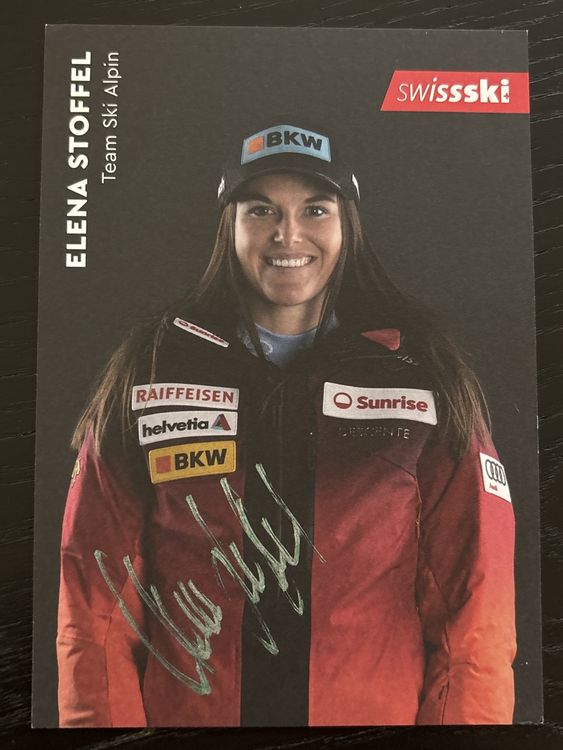 Original Autogrammkarte von Elena Stoffel, Swiss Ski Team (Gebraucht ...