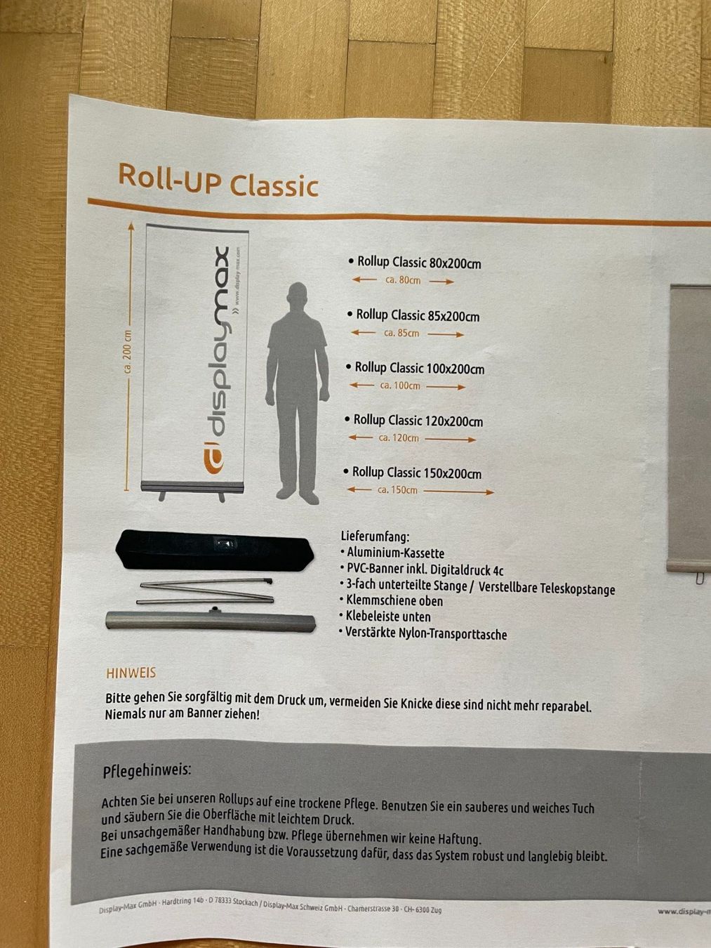 Roll Up Display freistehend (Neu und originalverpackt) in Kriens für ...