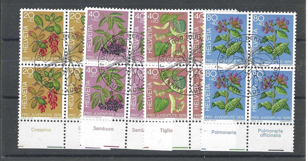 1976 Serie Viererblock mit Tabs ET (Neu (gemäss Beschreibung)) in Wildhaus für CHF 2 – mit ...