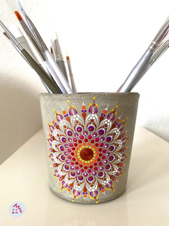 Mandala Stiftebehälter, Übertopf, Gefäss | Kaufen auf Ricardo