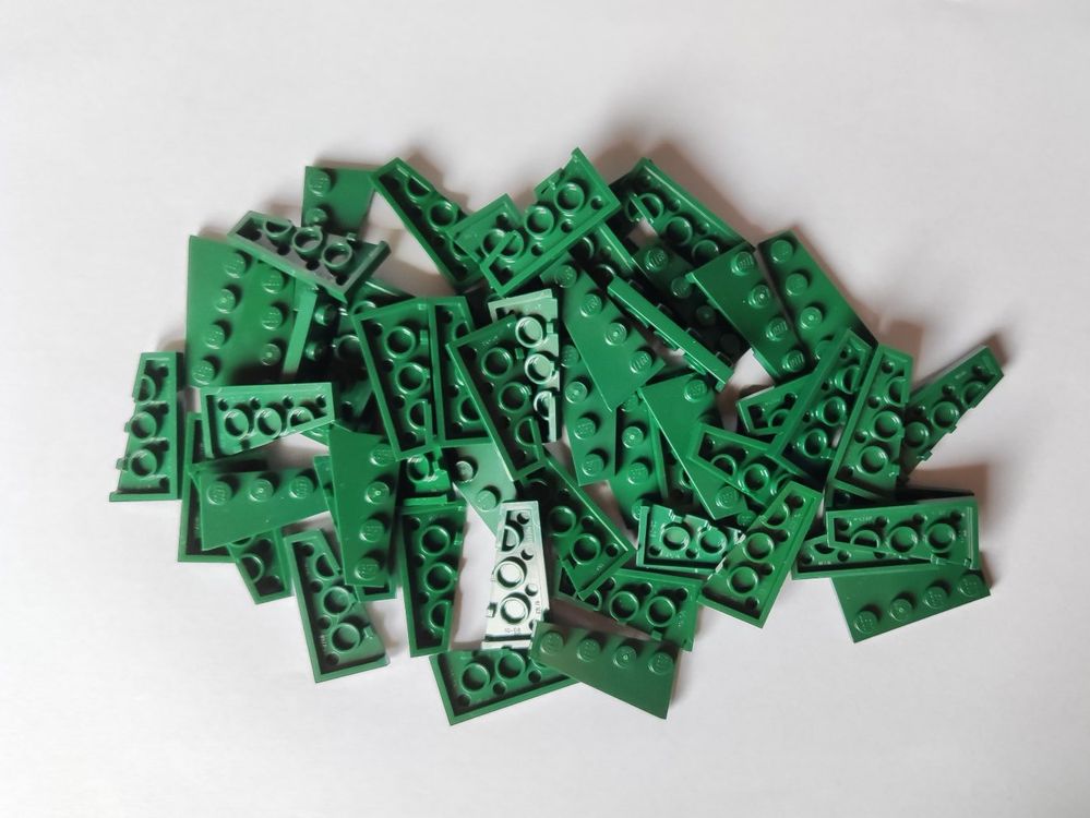 LEGO - 54x Dark Green Wedge Plate 4x2 - NEW (Neu (gemäss Beschreibung ...
