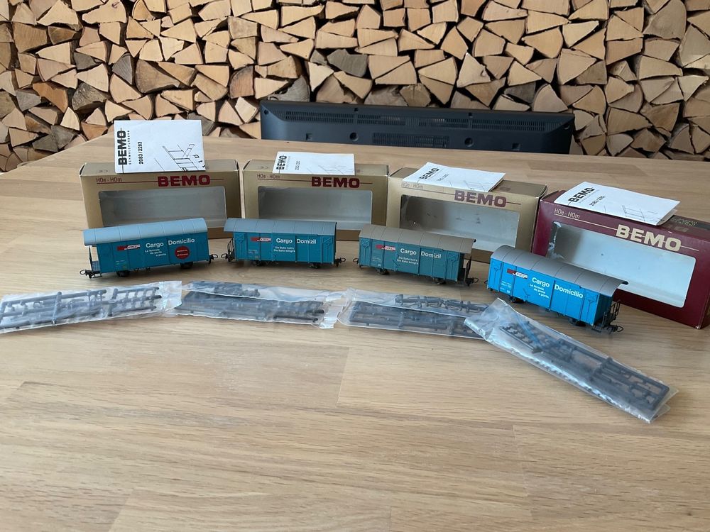 4 wagons marchandises Bemo RhB HOm | Kaufen auf Ricardo