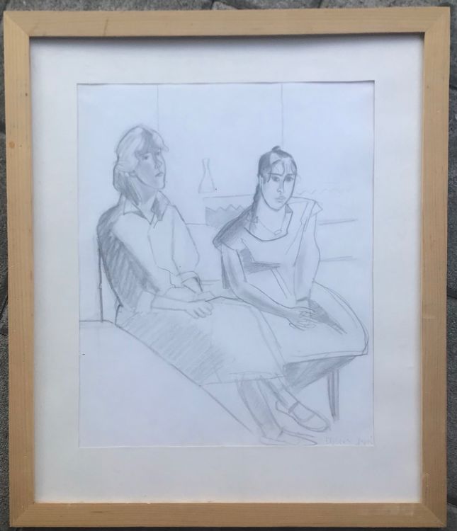 Doris Elsbeth GYSI (1925-1997) Zeichnung von 2 Damen | Kaufen auf Ricardo