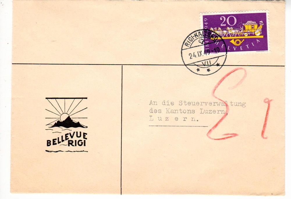 Bellevue Rigi - Rigi Kaltbad 1949 | Kaufen auf Ricardo