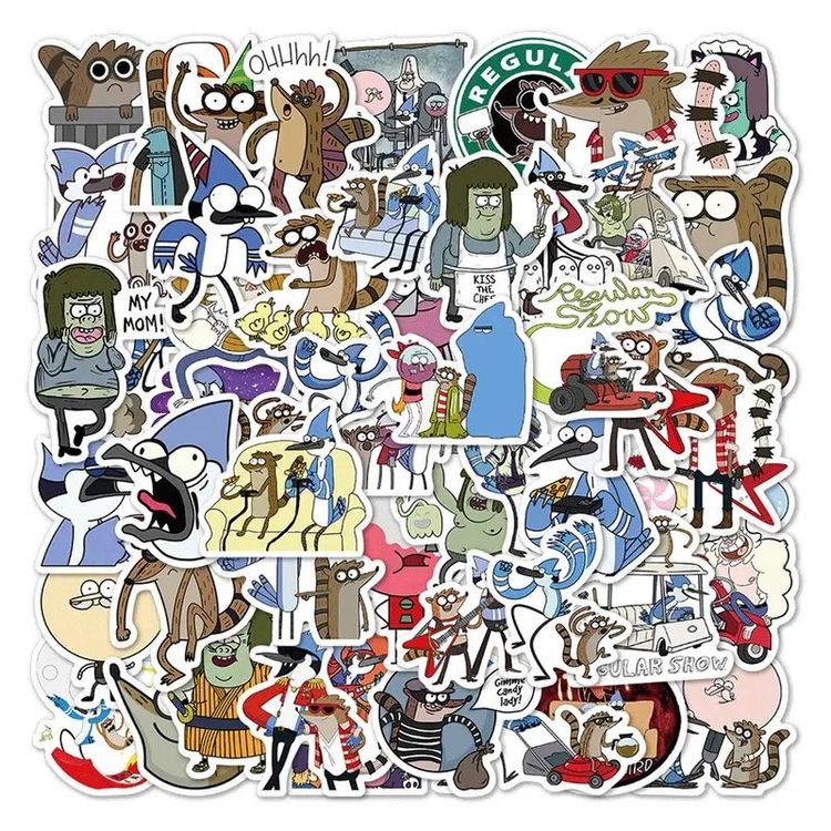 52 Stk. Sticker Aufkleber - Regular Show (Neu und originalverpackt) in ...