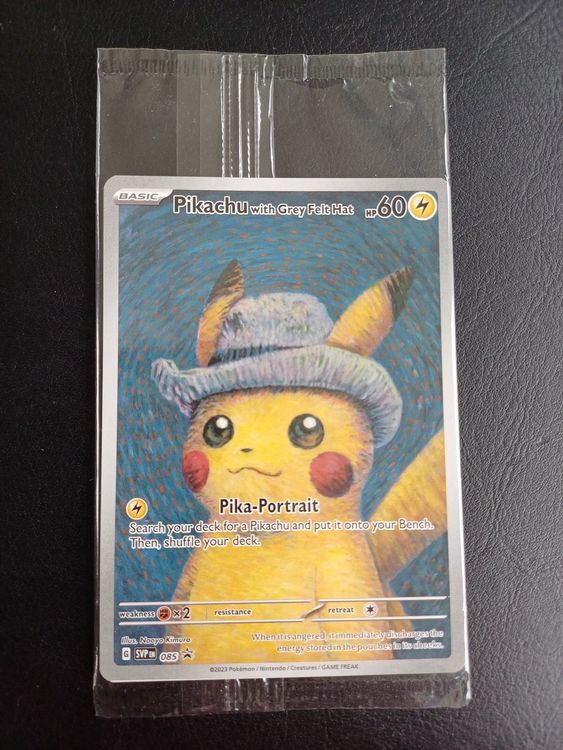 Pikachu With Grey Felt Hat 085 Promo Pokemon Van Gogh Card 2 (Neu und ...