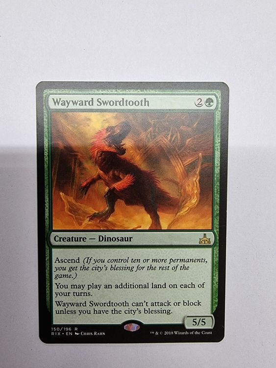 MTG Karte Wayward Swordtooth, Englisch, Near Mint | Kaufen auf Ricardo