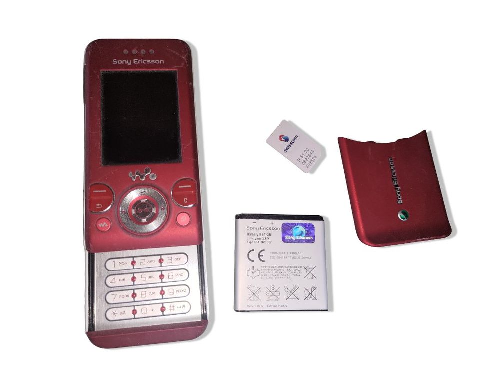 📞 Sony Ericsson W580i - Vintage Handy Natel Mobile rot📱 (Gebraucht) in ...
