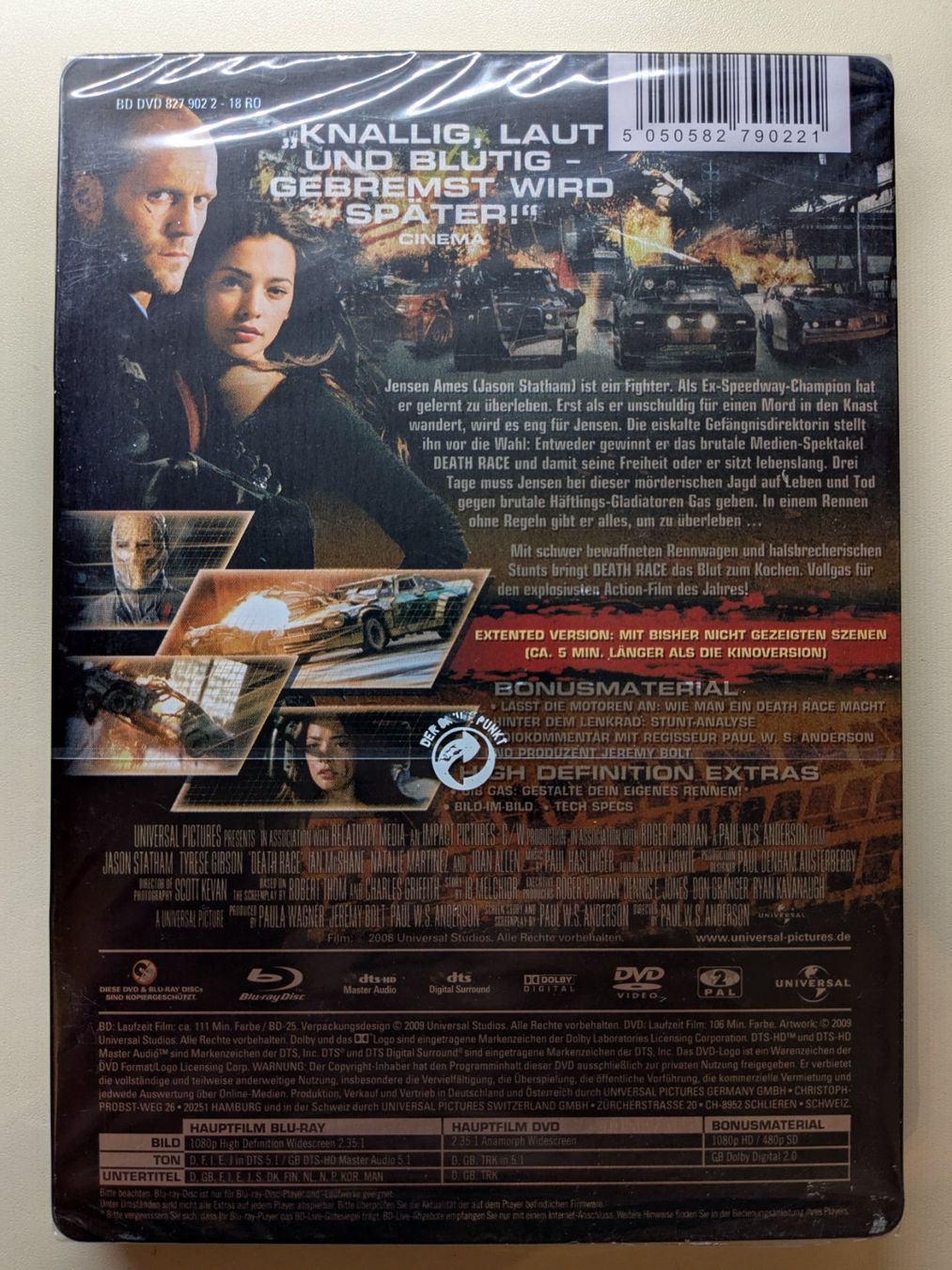 "Death Race" mit Jason Statham [Steelbook/Blu-ray/neu] (Neu und ...