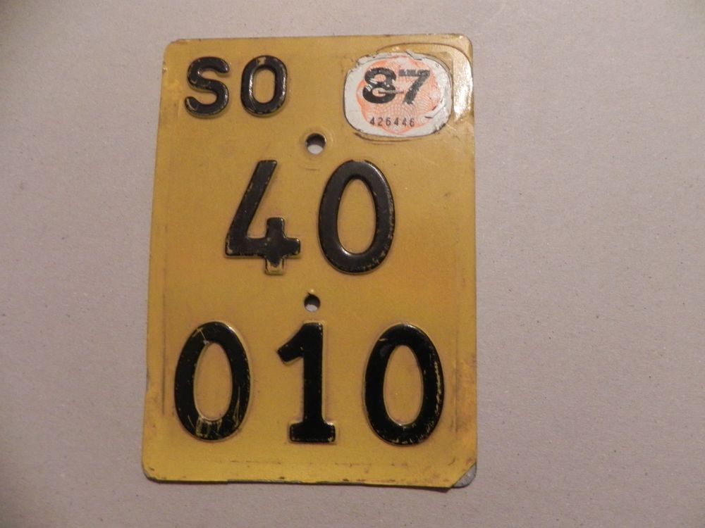 Motorrad Nummer SO 87 1987 Geschenk Töff | Kaufen auf Ricardo