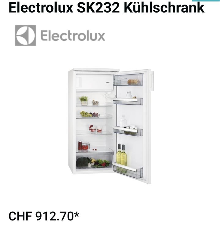 Electrolux SK232 Kühlschrank - Platzsparende Kühlung für den | Kaufen auf Ricardo