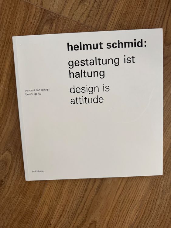Buch: Helmut Schmidt Gestaltung ist Haltung | Kaufen auf Ricardo