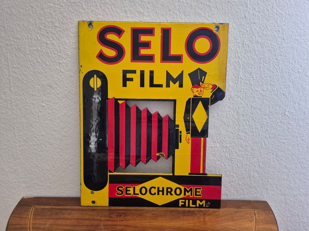 Altes Emailschild Selo Film Kamera Emaille Schild Vintage (Gebraucht ...