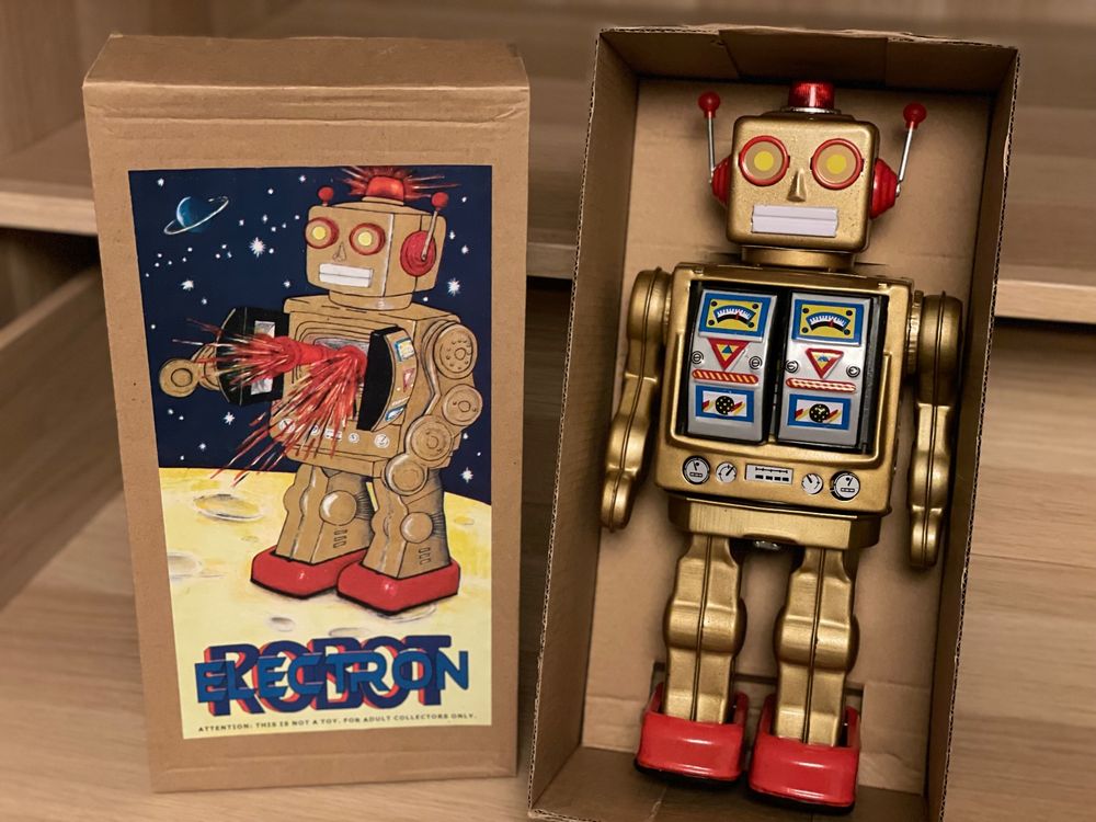 Electron Robot - Cooler Roboter aus Blech (Farbe: Gold) | Kaufen auf ...