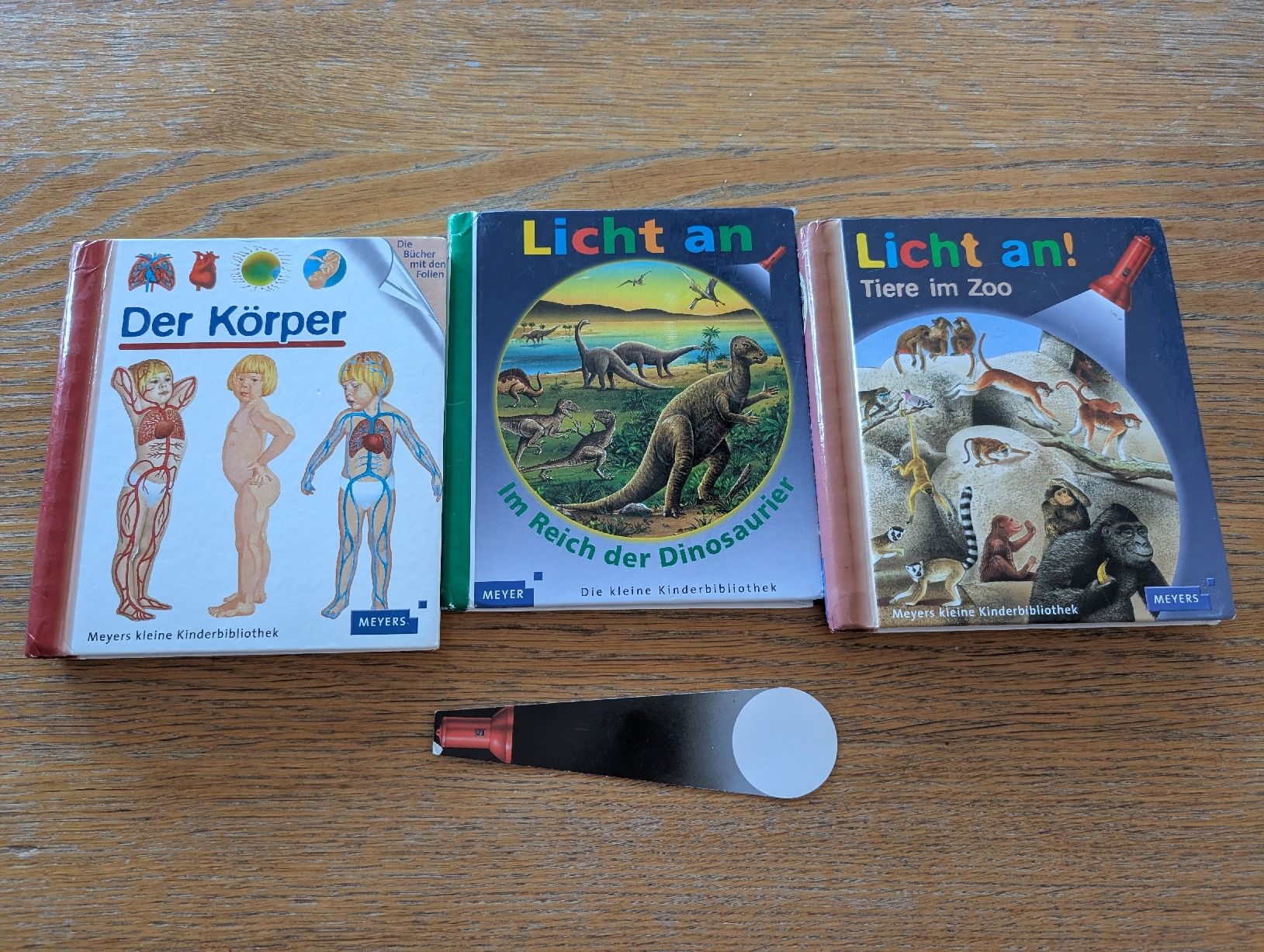 Kinderbücher Set Meyer "Licht an!"— Dino, Zoo und der Körper (Gebraucht ...