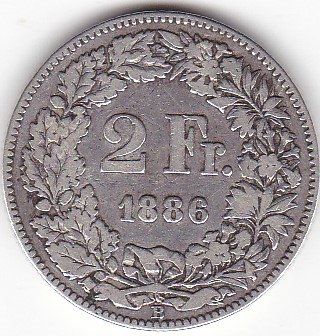 2 Franken 1886 Silber sehr schön. | Kaufen auf Ricardo