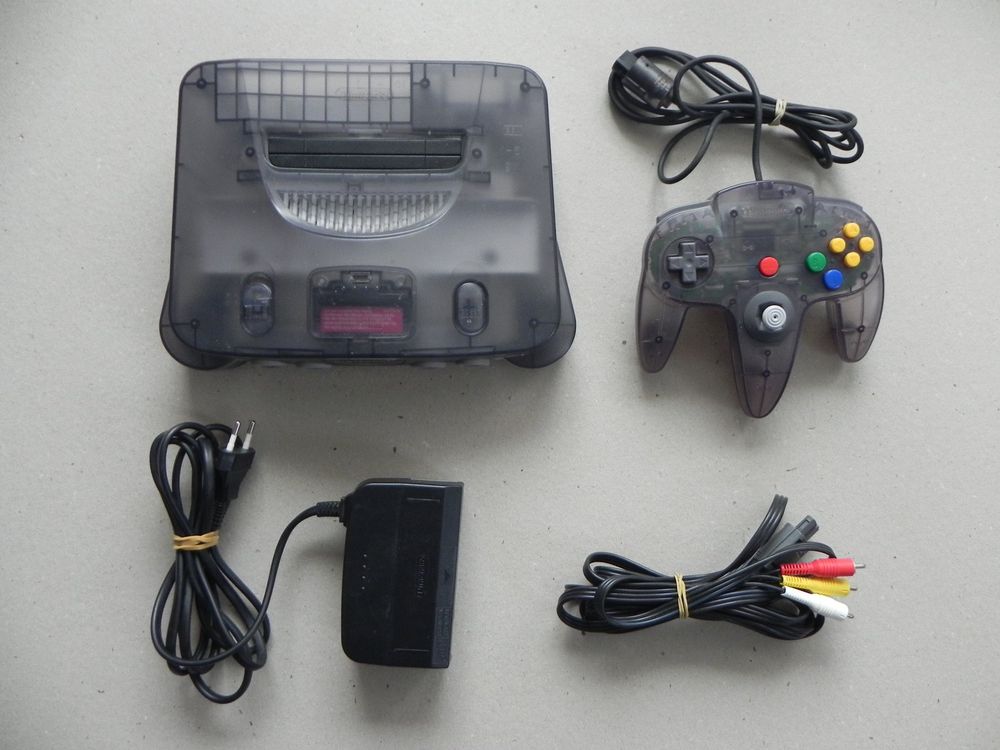 Orginal Nintendo 64 Konsole Asche Transparent N64 Komplett (Gebraucht ...