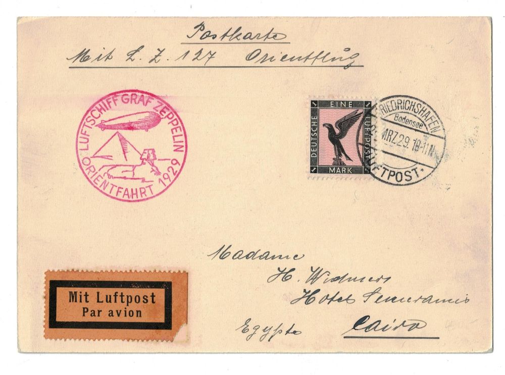 Zeppelinflug Orientfahrt 1929 Si 321a (Antik) in Bern 14 für CHF 35 ...