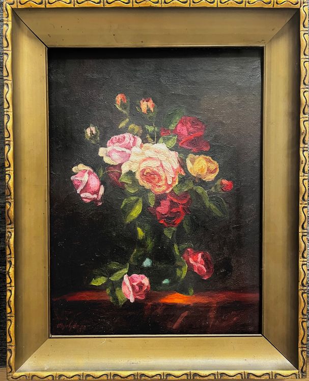 Stilleben Gemälde mit Rosen , Unleserlich Signiert (Gebraucht) in Root für CHF 89 – nur Abholung ...