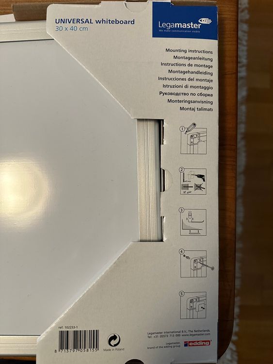 Universal whiteboard 30x40cm (Neu und originalverpackt) in Zürich für ...