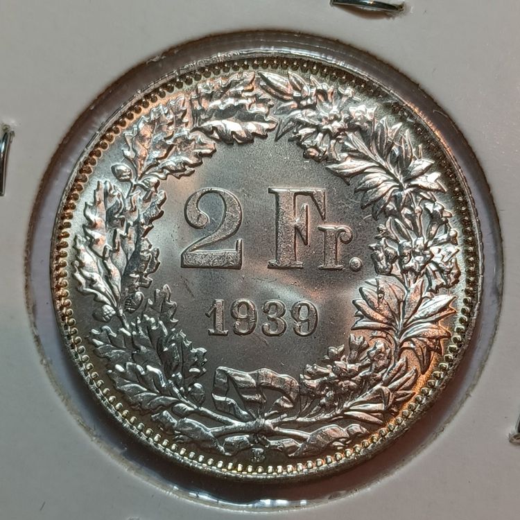 2 Franken 1939 stgl (Gebraucht) in Pfäffikon ZH für CHF 25 – mit Lieferung auf Ricardo kaufen