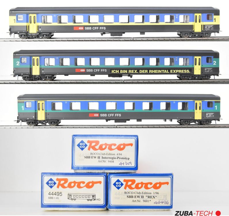 3x Roco 3x Papagei Personenwagen der SBB H0 GS mit OVP | Kaufen auf Ricardo