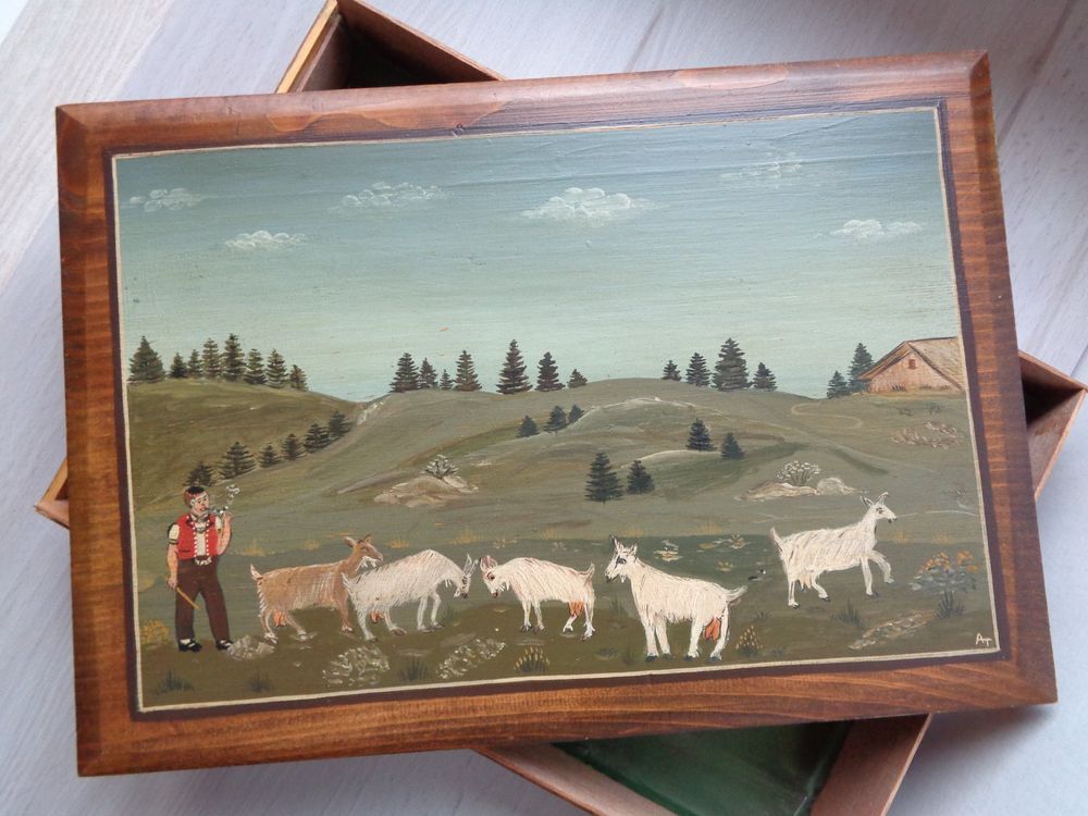 APPENZELLER BILD HOLZ-SCHATULLE BAUERNMALEREI NAIVE MALEREI (Gebraucht) in Henggart für CHF 35 ...