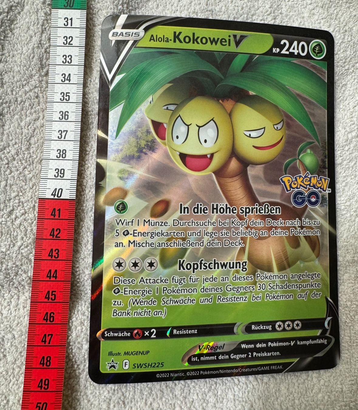 Pokémon Alola-Kokowei V JUMBO #SWSH225 DE Karte, TCG (Gebraucht) in ...
