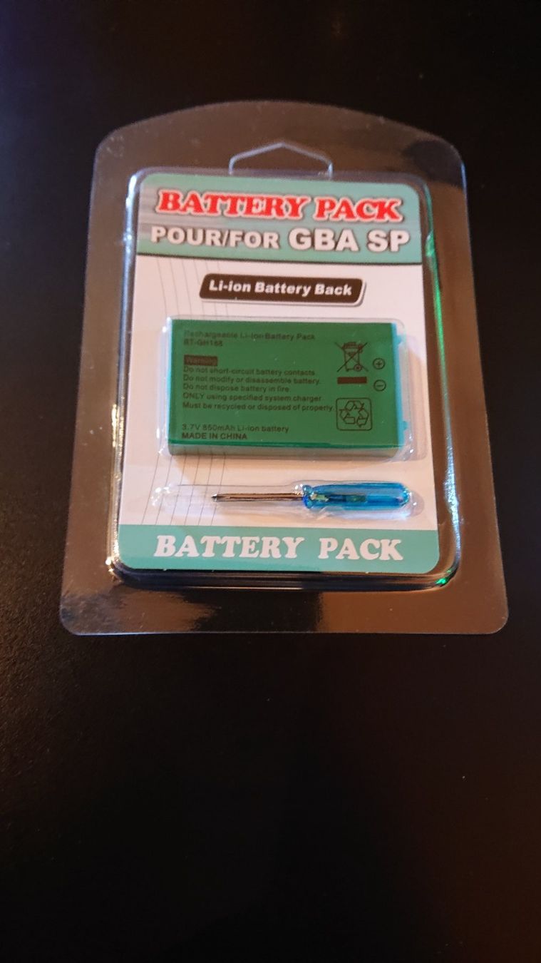 NEU - GBA SP - Akku 3.7V 850mAh Li-Ion - Battery Pack (Neu und ...