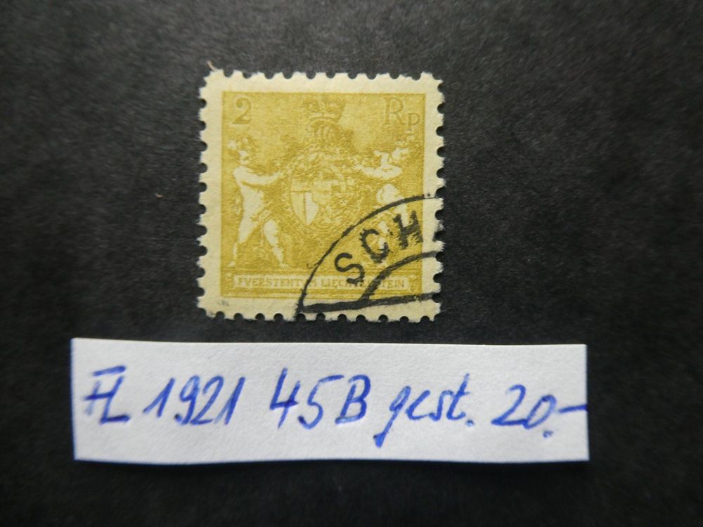 FL 1921 Nr. 45B gestempelt (Gebraucht) in Lausen für CHF 4 – mit Lieferung auf Ricardo kaufen