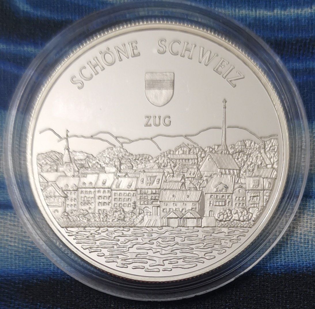 1 Unze Silber Schöne Schweiz Zug Polierte Platte 1 Oz Ounce (Neu ...