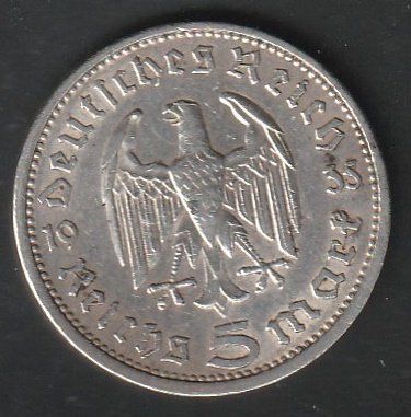 5 Reichsmark 1935 A | Kaufen auf Ricardo
