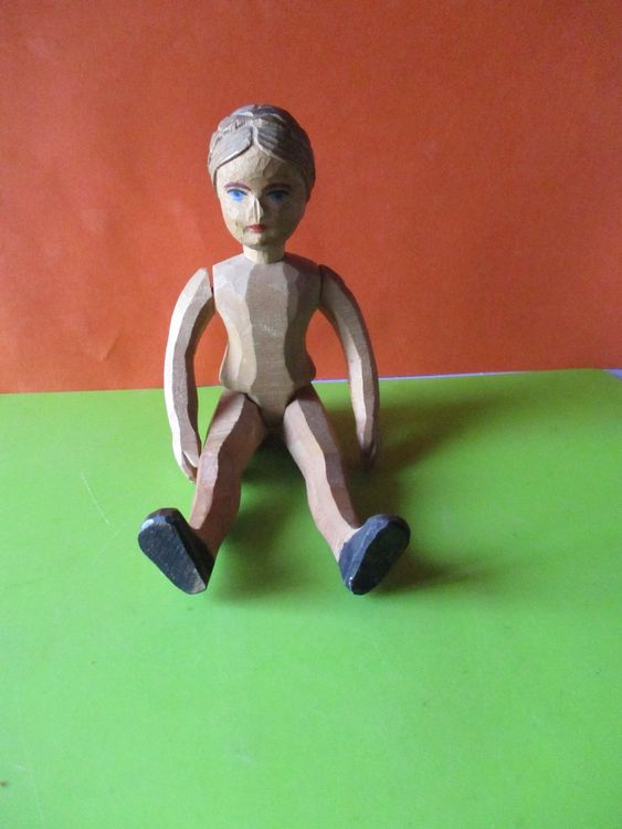 Brinzer ? Holzpuppe Mädchen, handgeschnitzt, beweglich, | Kaufen auf ...